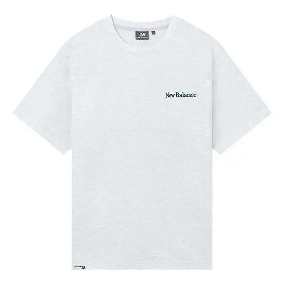 NEW BALANCE Casual Tee Asia Sizing 'white Grey