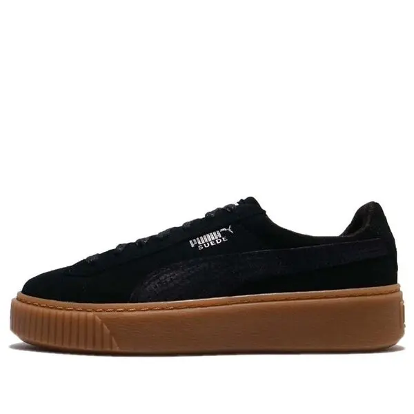 PUMA Suede Platform Animal Low Top Sneakers - Black
