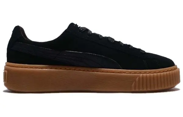 PUMA Suede Platform Animal Low Top Sneakers - Black
