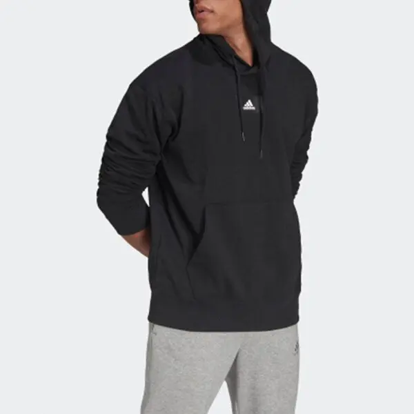 Adidas Logo Small Label Solid Color Sports Hoodie