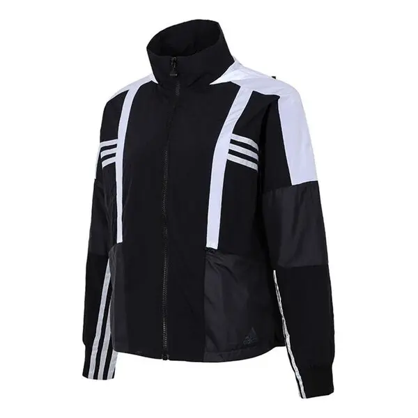 Adidas Sports Running Training Wear-resistant Casual Hooded Jacket Black - Default Color