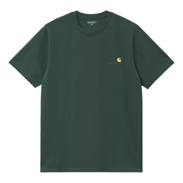 Carhartt Work In Progress American Script Short Sleeve T-shirt - Green