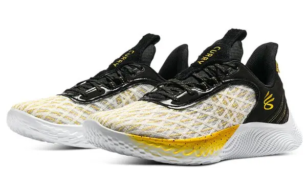 Under Armour Curry Flow High Top Sneakers - White/black/yellow