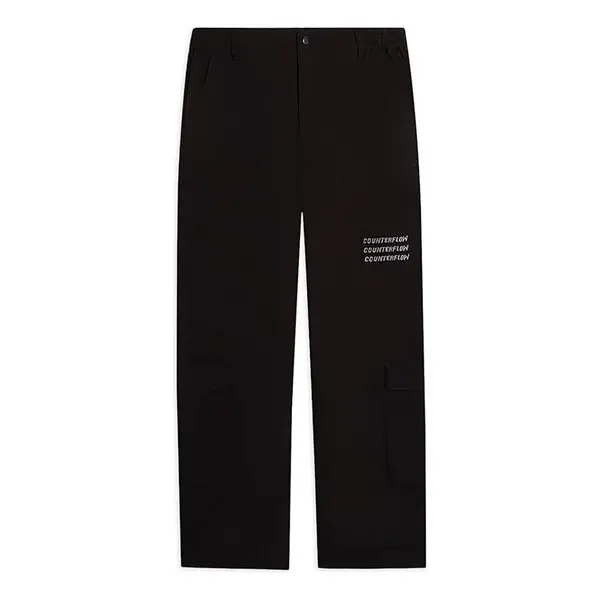 LI-NING Counterflow Triple Logo Straight Pants - Black