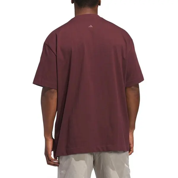 Adidas Basketball T-shirt Asia Sizing 'burgundy