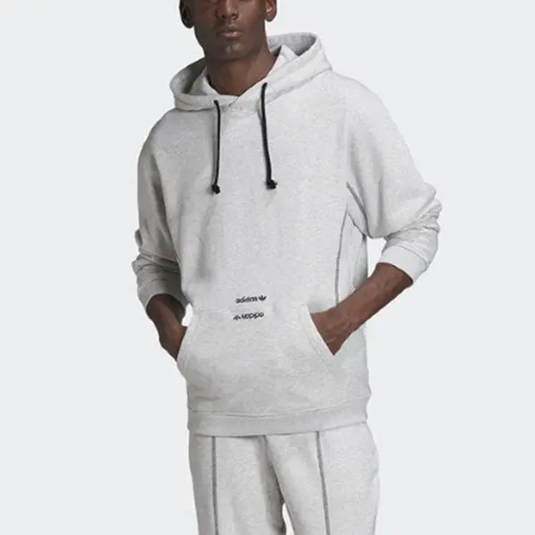 Adidas Solid Color Hoodie With Drawstring