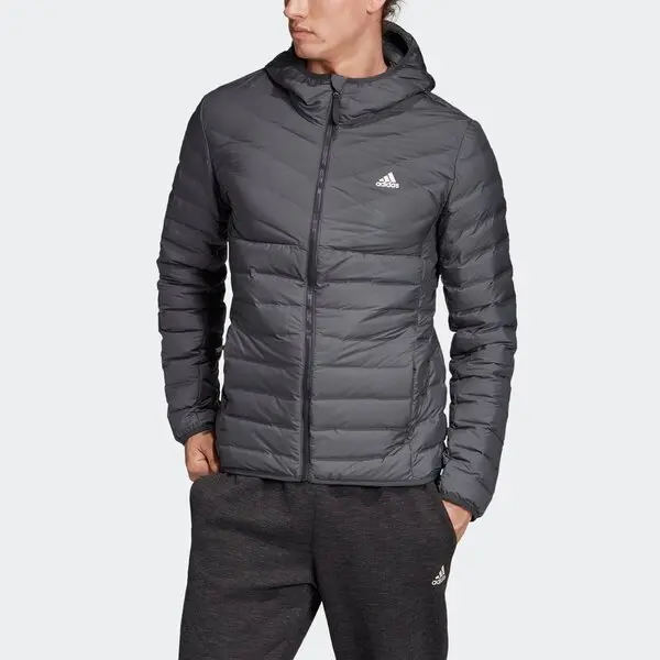 Adidas Hooded Down Jacket With Logo