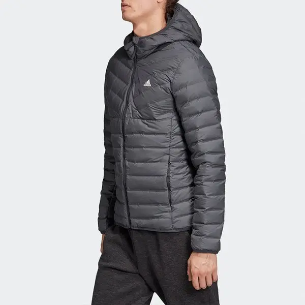 Adidas Hooded Down Jacket With Logo
