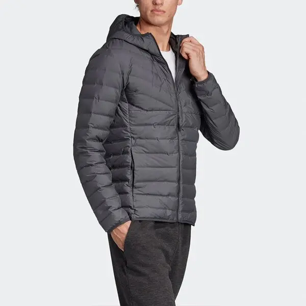 Adidas Hooded Down Jacket With Logo