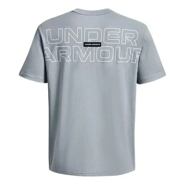 Under Armour Outline Heavyweight T-shirt 'grey Blue