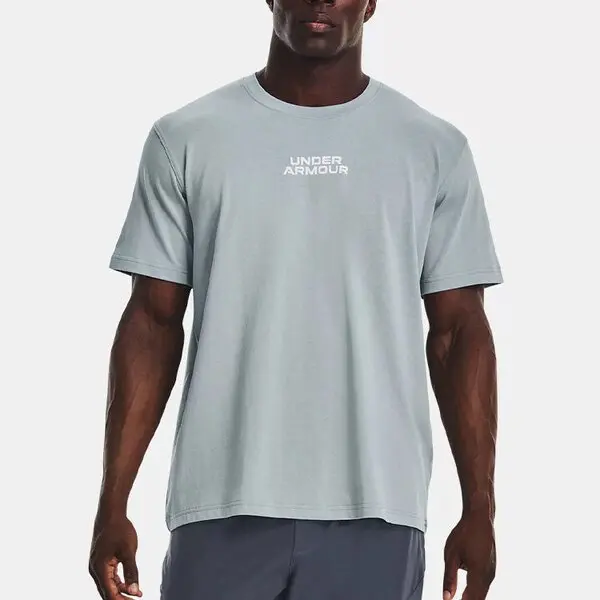Under Armour Outline Heavyweight T-shirt 'grey Blue