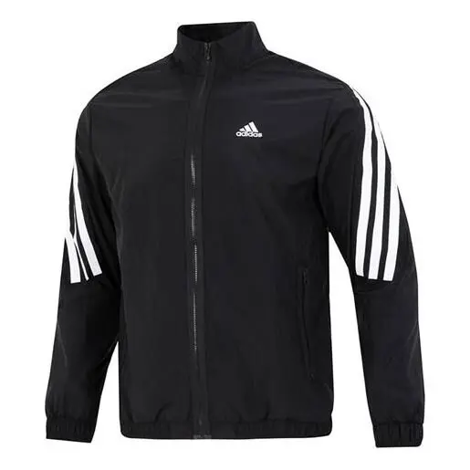Adidas Classic Logo Printing Zipper Hooded Jacket - Default Colorway