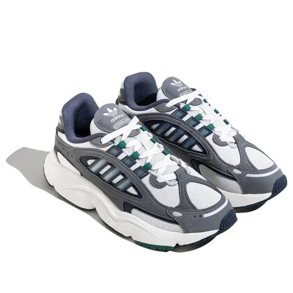 Adidas Ozmillen Lace Up Sneakers - Grey/green