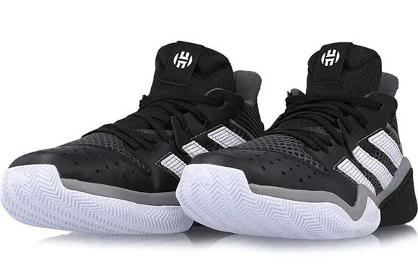 Adidas Harden Stepback Low Top Basketball Sneakers - Black/white