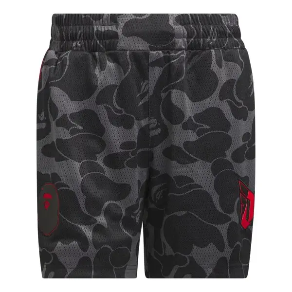 Adidas X Bape Basketball Shorts - Grey/red
