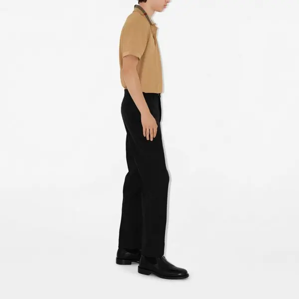 Burberry 26 Check Collar Cotton Polo Shirt - Beige