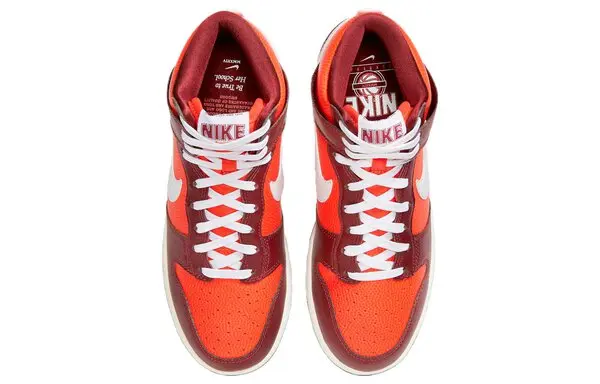 Nike Dunk High "be True To Her School - Red/orange/white