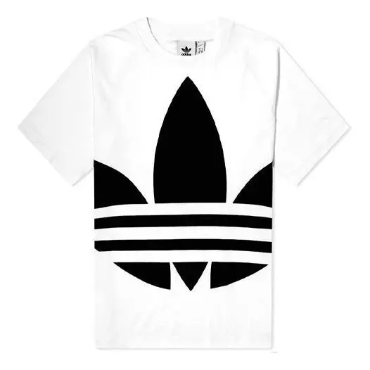 Adidas Originals Big Trefoil Boxy Tee Large Logo Printing Short Sleeve - White