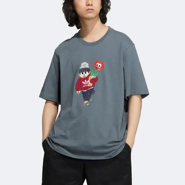 Adidas Originals X Charr Morita Crossover Valentine's Day Tee 'grey