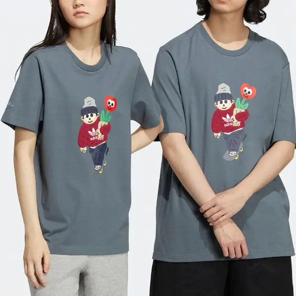 Adidas Originals X Charr Morita Crossover Valentine's Day Tee 'grey