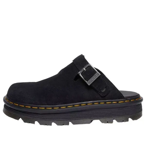 Dr. Martens Zebzag Suede Slingback Platform Mule - Black
