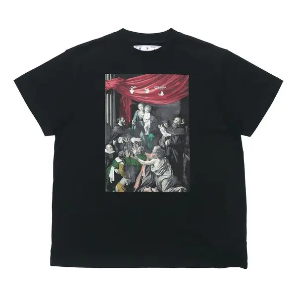 Off-White Caravaggio Painting Short Sleeve T-shirt - Black
