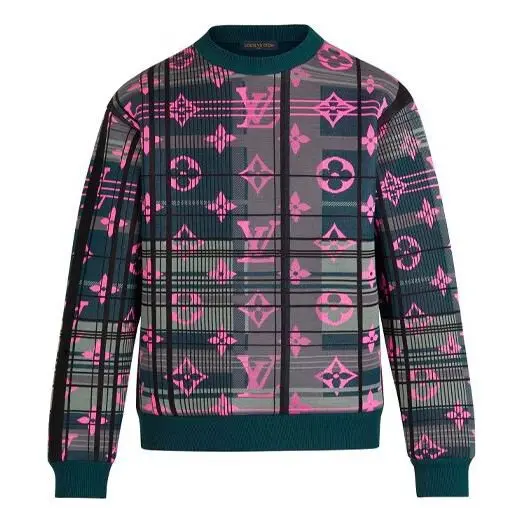 LOUIS VUITTON Monogram Crewneck Sweatshirt - Dark Green