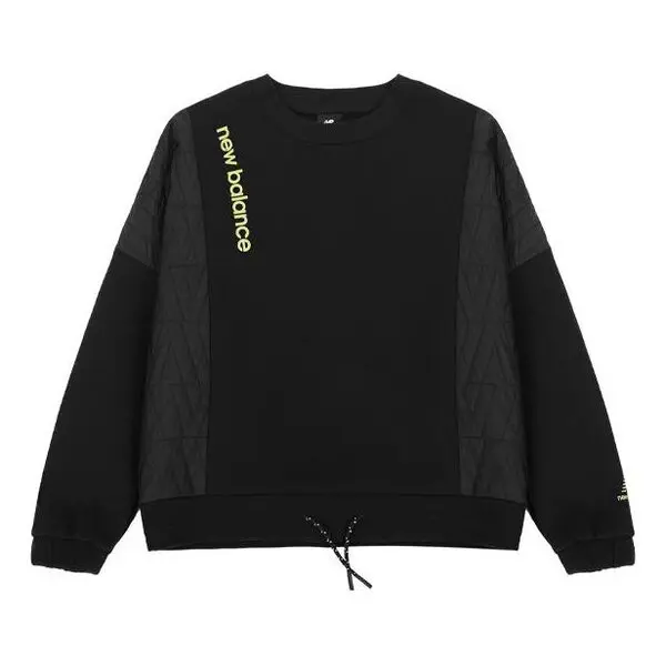 NEW BALANCE Solid Color Pullover Hoodie - Black