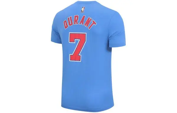 Nike Brooklyn Nets Durant Classic Athleisure Casual Sports Short Sleeve Blue T-shirt - Multi-color