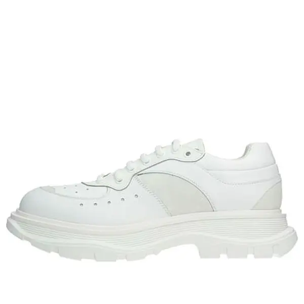 Alexander McQueen Tread Leather And Suede Trainers - White