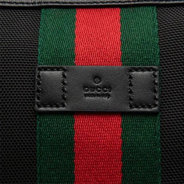Gucci Canvas Shoulder Messenger Bag With Web Stripe