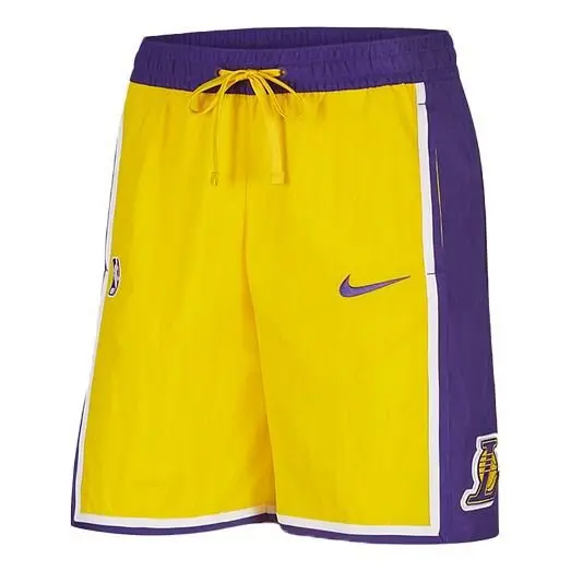 Nike Los Angeles Lakers Courtside Heritage Nba Lacing Sports Shorts - Yellow