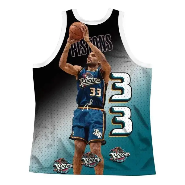 Mitchell & Ness X Nba Detroit Pistons Grant Hill #33 Jersey - Blue/black