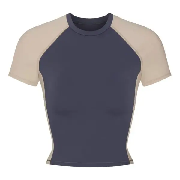 Nike X Skims Matte Shine Mix Short-sleeve Crop Top