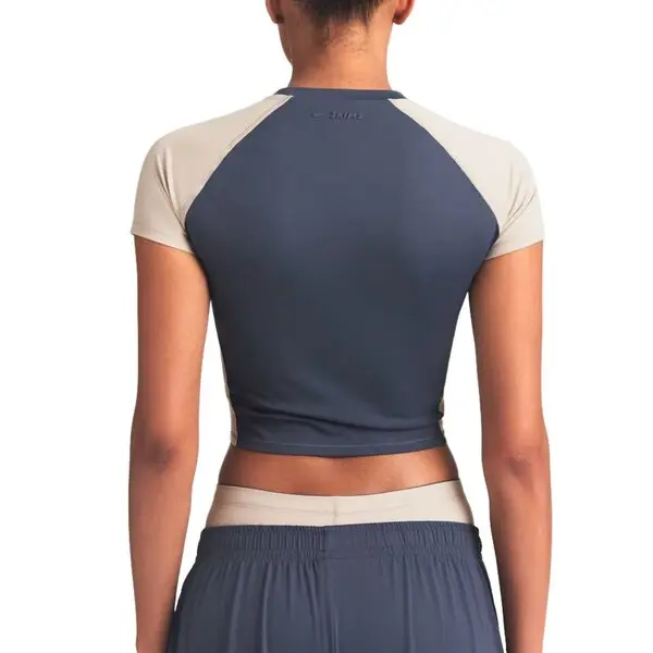 Nike X Skims Matte Shine Mix Short-sleeve Crop Top
