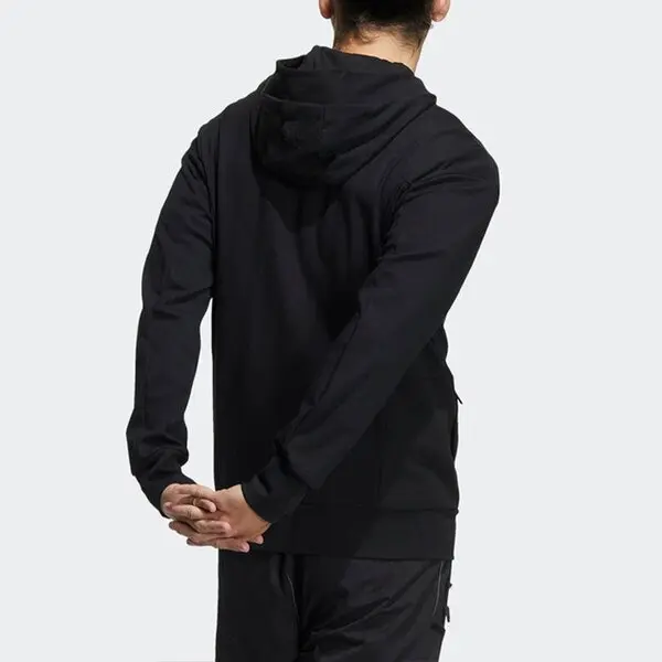 Adidas Solid Color Knit Hooded Jacket