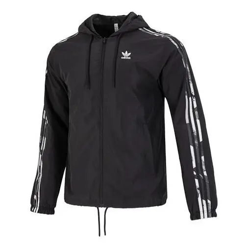 Adidas Originals Camouflage Striped Windbreaker Jacket