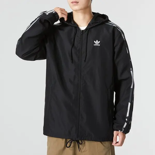 Adidas Originals Camouflage Striped Windbreaker Jacket