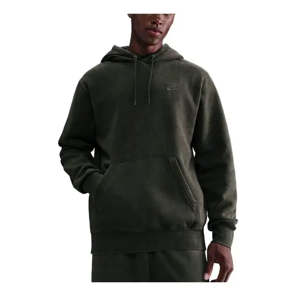 Nike Club Washed Fleece Hoodie - Sequoia
