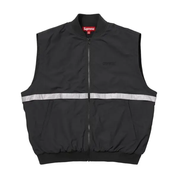 Supreme Zip-off Sleeve Reflective Stripe Jacket - Black