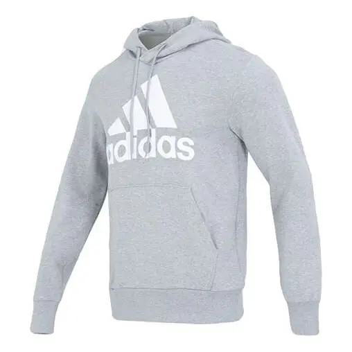 Adidas French Terry Big Logo Hoodie - Medium Grey Heather