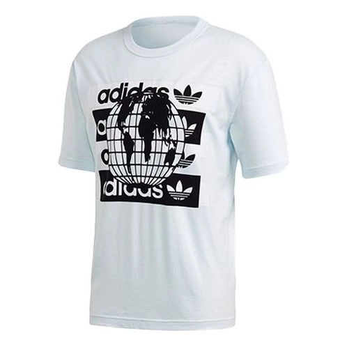Adidas Originals R.y.v. Message Tee - Light Sky Blue