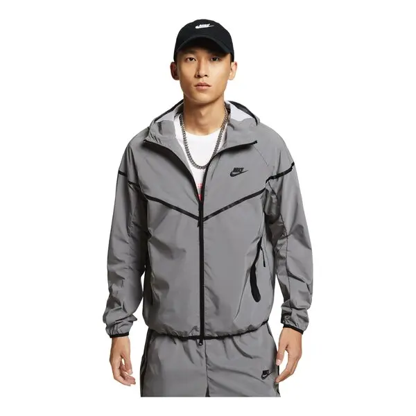 Nike Tech Woven Flash Jacket - Silver/black