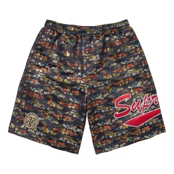 Supreme Floral Jacquard Shorts - Navy