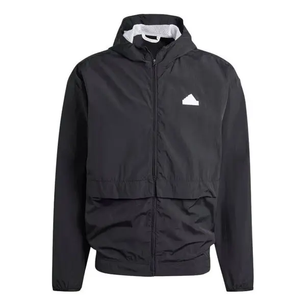 Adidas Full-zip Hooded Jacket - Black