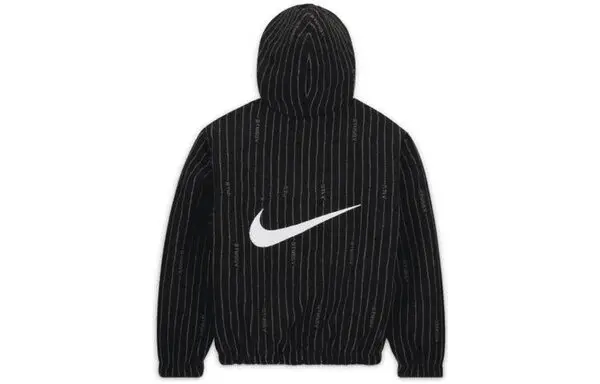 Nike X Stussy Stripe Wool Zip-up Hoodie