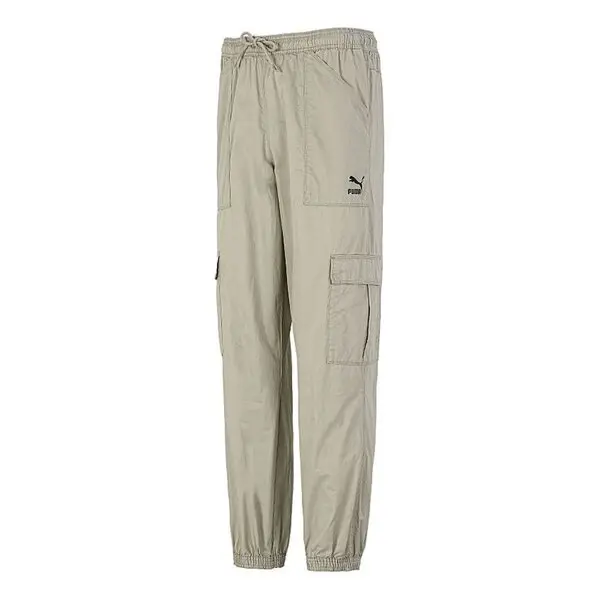 PUMA Woven Cargo Casual Long Pants - Creamy