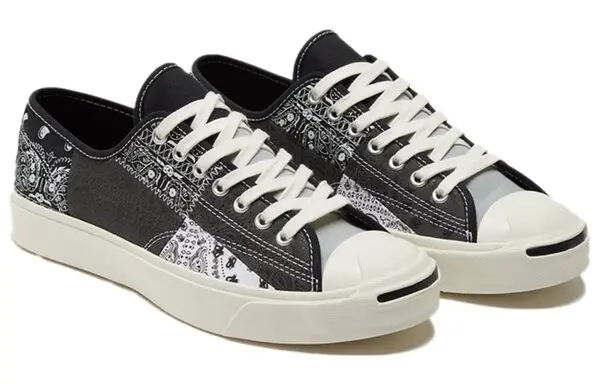 CONVERSE Jack Purcell Patchwork Low Top Sneakers - Black/white/grey
