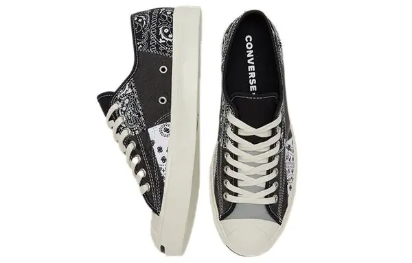 CONVERSE Jack Purcell Patchwork Low Top Sneakers - Black/white/grey