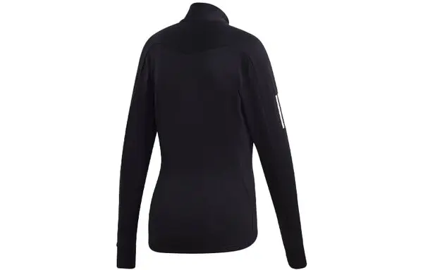 Adidas Logo Stripe Quarter Zip Running Jacket